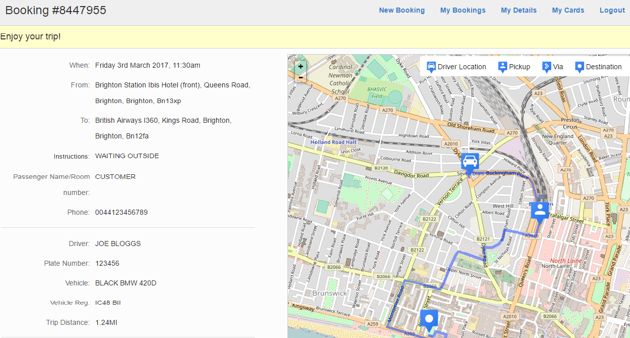 Online Booking | Brighton Taxis | Brighton & Hove Radio Cabs